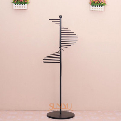 6 Inch Floor Metal Display Stands Spiral Shape For Towel Hanging