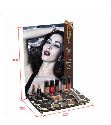 12×8 Inch Acrylic Makeup Organizers Cosmetic Counter Displays Luxurious Sticker