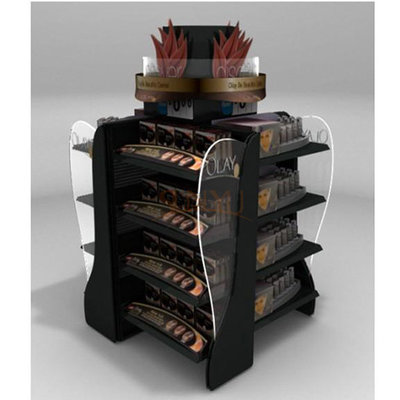 Cosmetic Floor Displays Acrylic Retail Display Stands For Cosmetic Advertisment
