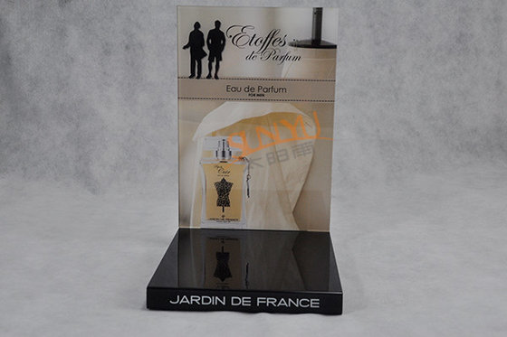 Acrylic Makeup Display Stand , Desktop Warmth Tone Perfume Display Rack