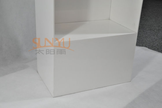 Completely White MDF Floor Display Stands With Dismounting Shipping