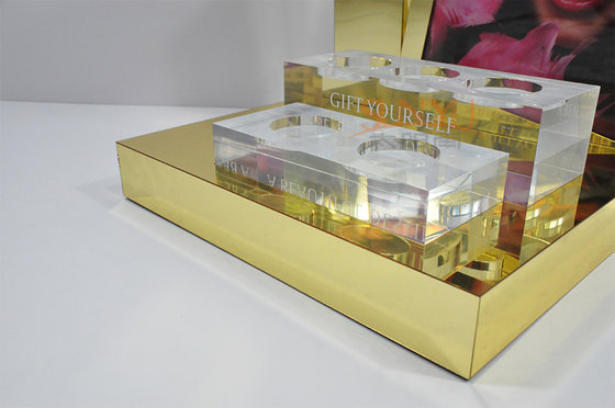 Magnetic Levitation Retail POS Displays , Acrylic Makeup Display Stand