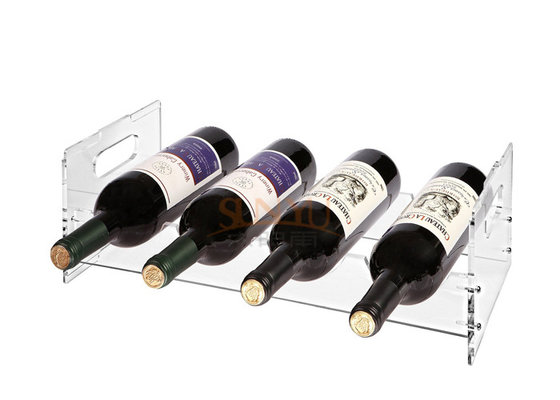 Simple Design Clear Acrylic Counter Display Stands Wine Display Rack