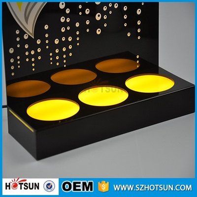 led bottle holder bar shelf / bar liquor bottle stand / led acrylic wine bottle display rack