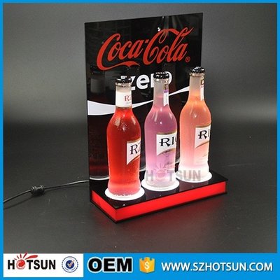 Shenzhen supplier Free design LED acrylic display for wine acrylic products manufacture