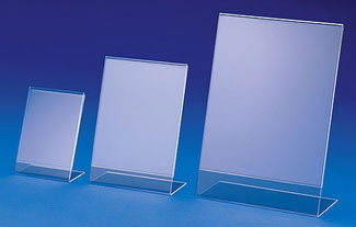 wholesale Hot sell Acrylic 8.5 x 11 Slanted Sign Holders with 6 packs