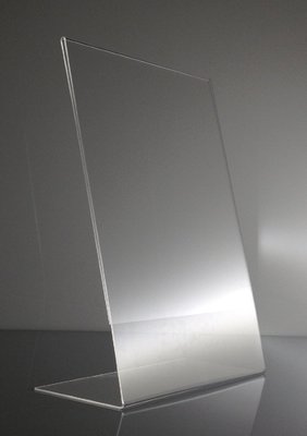 wholesale Hot sell Acrylic 8.5 x 11 Slanted Sign Holders with 6 packs