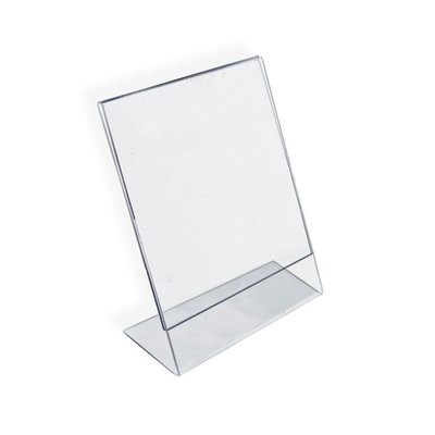 wholesale Hot sell Acrylic 8.5 x 11 Slanted Sign Holders with 6 packs