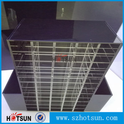 High clear customized acrylic spinning lipstick holder rotatable makeup organizer