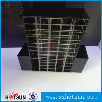 High clear customized acrylic spinning lipstick holder rotatable makeup organizer