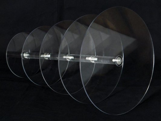 Customized modern style 4 tier round plexiglass cake stand,acrylic cupcake stand wholesale from China