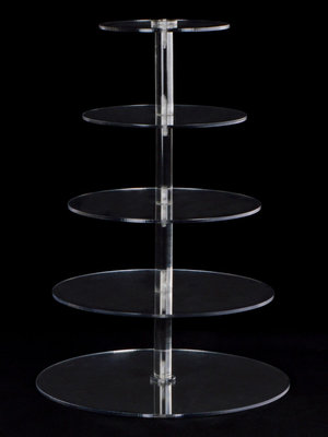 Customized modern style 4 tier round plexiglass cake stand,acrylic cupcake stand wholesale from China