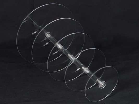 Customized modern style 4 tier round plexiglass cake stand,acrylic cupcake stand wholesale from China