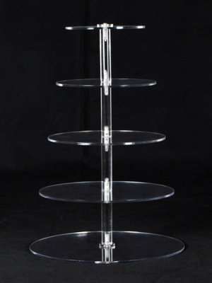 Customized modern style 4 tier round plexiglass cake stand,acrylic cupcake stand wholesale from China