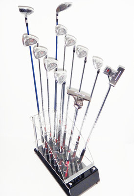 High Quality custom Golf Club Display Stand (12 Golf's Club Storage) Camber Acrylic