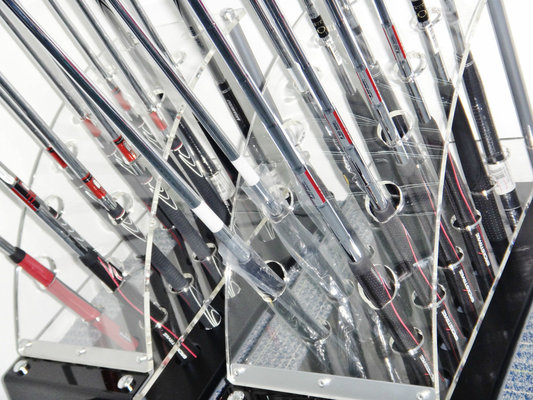 High Quality custom Golf Club Display Stand (12 Golf's Club Storage) Camber Acrylic