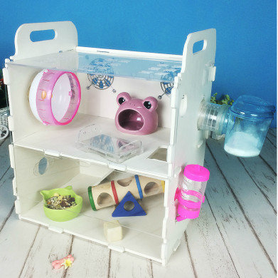Customized Acrylic pet house acrylic reptile box hamster cage,double layers acrylic comfortable hamster cage