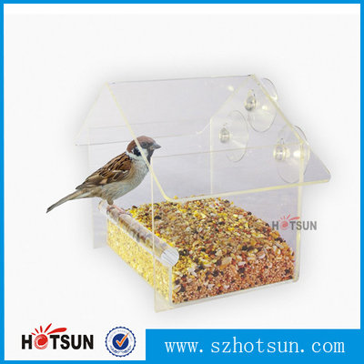 Wholesale 2016 Custom Hanging Bird Water Feeder,Grateful Gnome Window Brid Feeder,Acrylic Clear