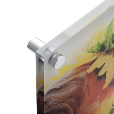 Concise clear acrylic photo frames /wall mounted plexiglass picture holder / decorative lucite block