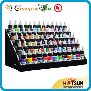 muti-tier desktop acrylic nail polish holder, lucite makeup organizer, perspex nail polish display stand