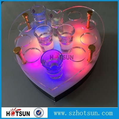 Acrylic Wine Glass Tray Holder/ led acrylic shot glass tray,Acrylic Shot glass Holder Tray, Shot Glass Serving Tray