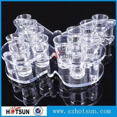 Acrylic Wine Glass Tray Holder/ acrylic shot glass tray,acrylic shot glass holder tray