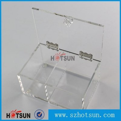 2016 newest clear/plexiglass customised acrylic small boxes with lid