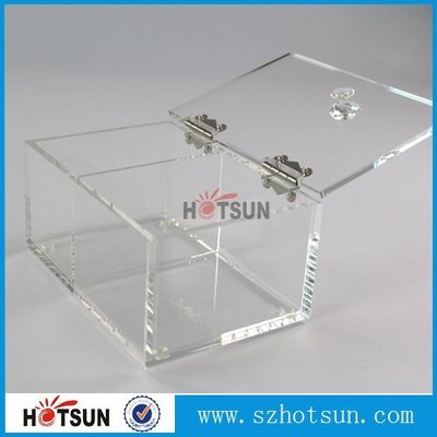 2016 newest clear/plexiglass customised acrylic small boxes with lid