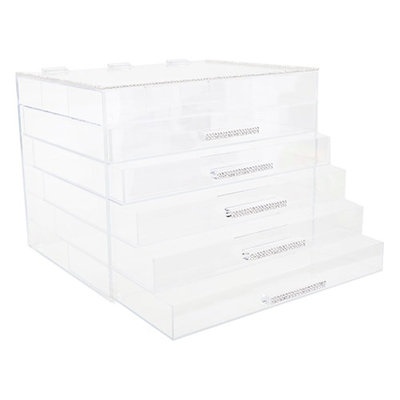 Hot clear 6 drawer  perspex / acrylic makeup organizer for wholesale