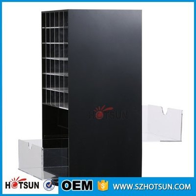 Wholesale Competive Price acrylic Black Spinning Makeup Organizer