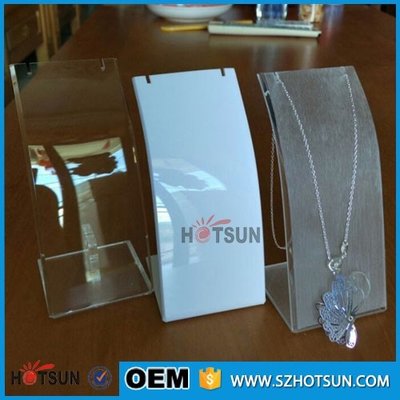 2016 Luxury Counter Top Thick Acrylic Necklace Jewelry Display Stands in Brand Store