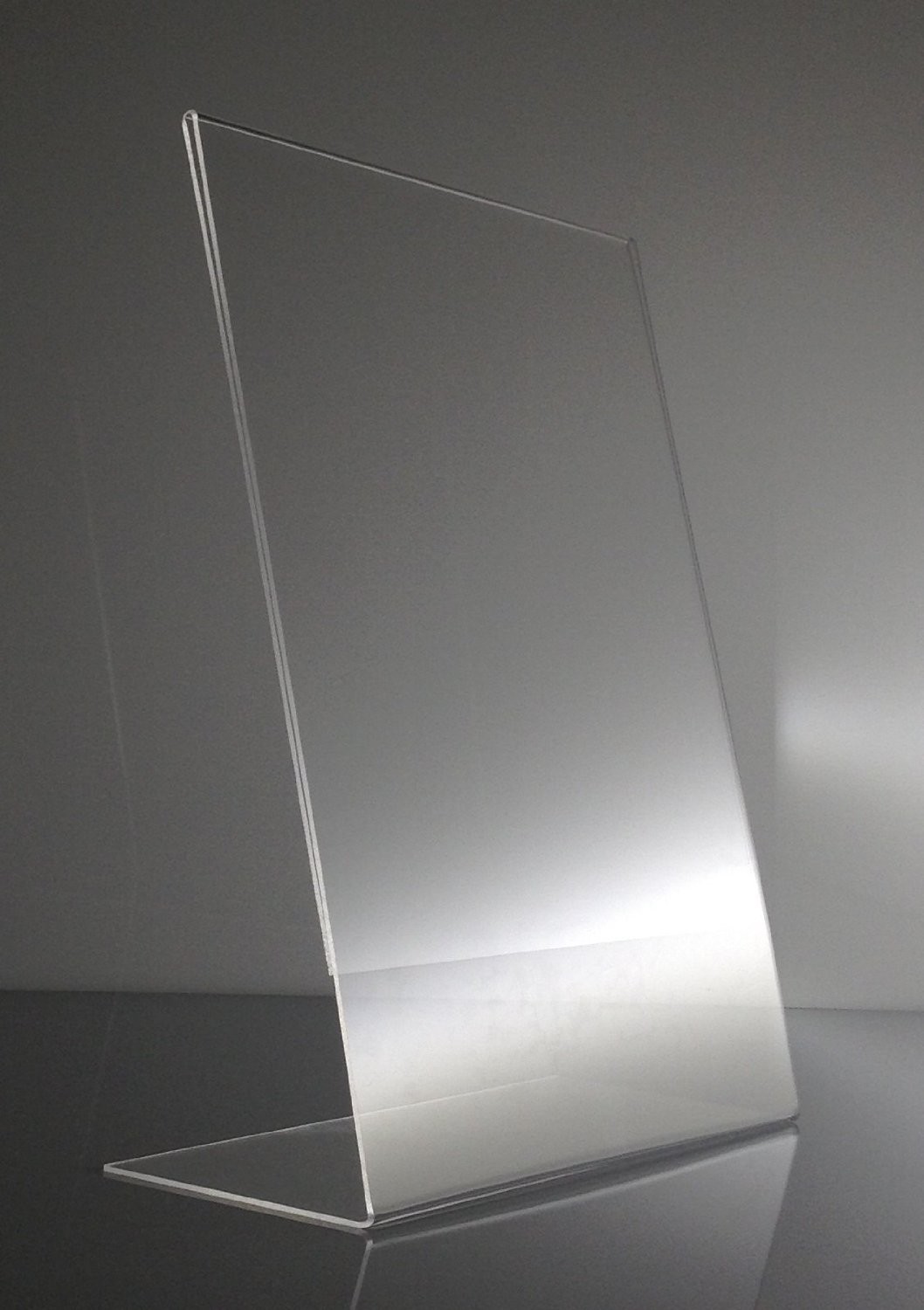 wholesale Hot sell Acrylic 8.5 x 11 Slanted Sign Holders with 6 packs