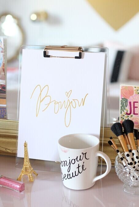 wholesale customize office stationery A3 A4 A5 acrylic plastic clip board with metal clip