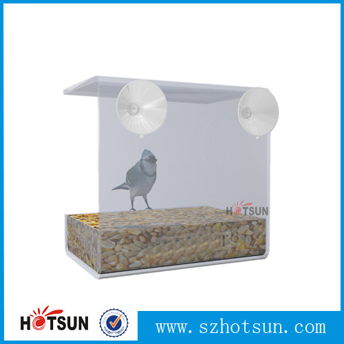 Wholesale 2016 Custom Hanging Bird Water Feeder,Grateful Gnome Window Brid Feeder,Acrylic Clear