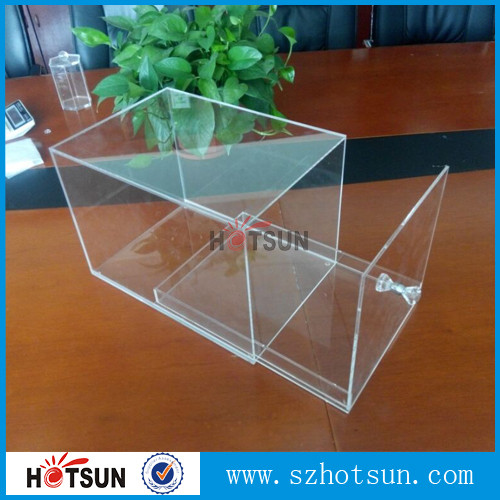 factory custom clear acrylic shoe boxes/perspex shoe box/display shoe box