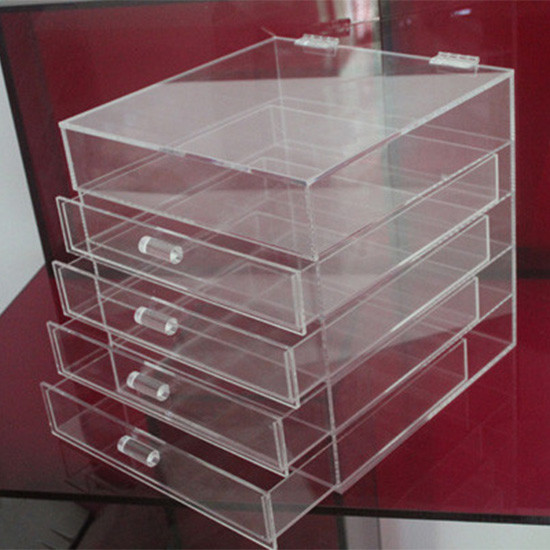 Hot clear 6 drawer  perspex / acrylic makeup organizer for wholesale