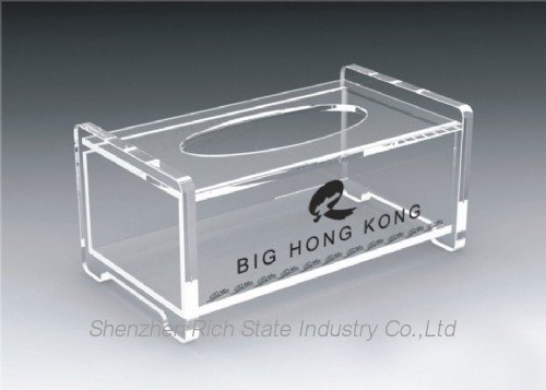 Acrylic tissue box