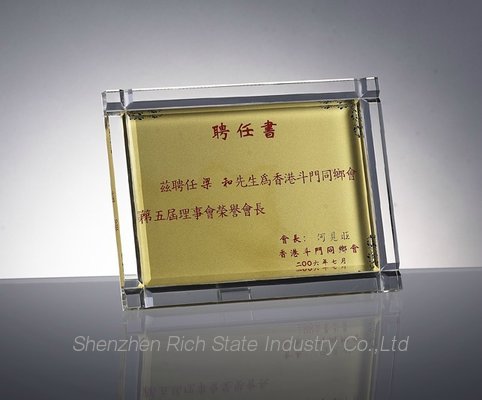 Acrylic plaques