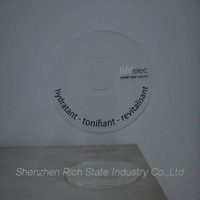Perspex Promotional display - Silk screen / scrub