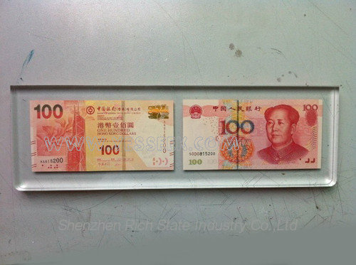 Cash Acrylic paperweight