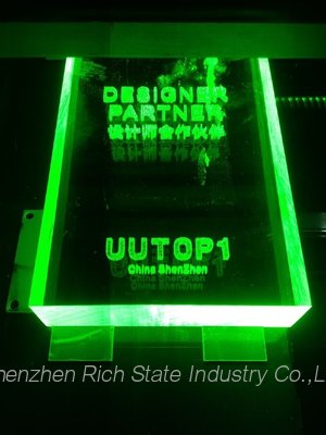 Perspex laser inner carve