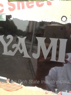 Perspex laser inner carve
