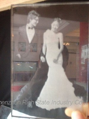 Acrylic laser inner carve photo