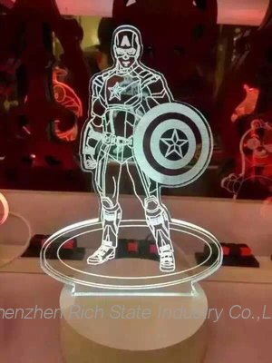 Acrylic laser inner carve night light