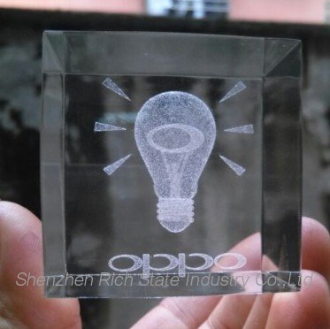 3D logo Acrylic laser inner carve