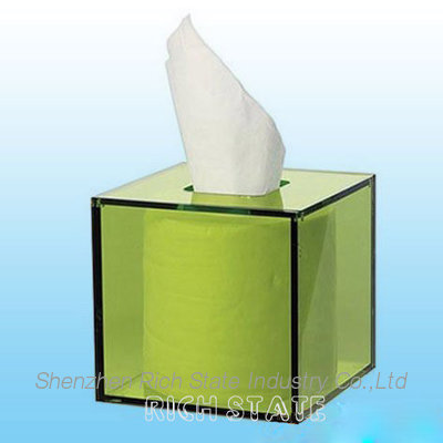 Acrylic tissue box