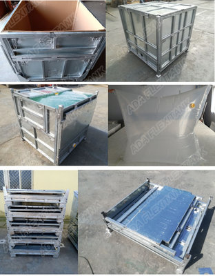 Hot Sale!! Foldable Steel Iron IBC with capacity from 800 liters to 1200 liters Reusable match with IBC Liner