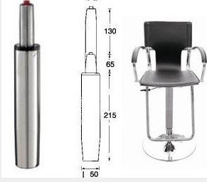 OEM Pneumatic Gas Spring 60MM SGS TUV ISO9001 BIFMA Professional