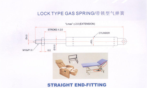 Massage arm chair Heavy Duty Gas Springs / Locking Gas Strut