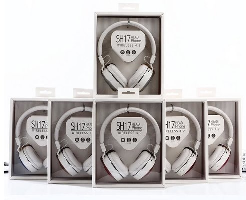 SH17 5.0 Wireless Bluetooth Headphones Folding TF Card FM Handsfree Headsets Factory Sales